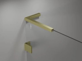 Mexen Lunar L sprchová stěna levá 90 x 200 cm, 8mm čiré sklo, zlatá matná, 830L-090-000-55-00-L