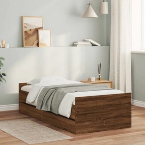 vidaXL Rám postele se zásuvkami 75 x 190 cm Small Single [3207390] Barva: hnědý dub