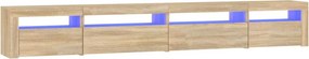 TV skříňka s LED osvětlením dub sonoma 270 x 35 x 40 cm 3152748