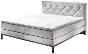 Sun garden Kontinentální postel BOXSPRING ROCKAWAY BX2180 160x200 cm - světle šedá