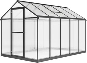 Outsunny hliníko-polykarbonátový skleník s nastavitelnými střešními okny 303x183x195 cm transparentní