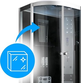 Terra Hydromasážní box WSH7106RS, 120x80 pravý se saunou
