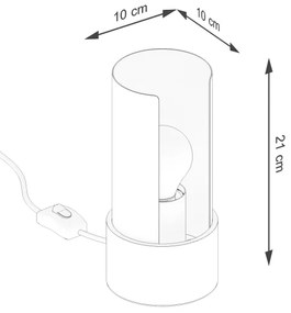 Sollux SL.1675 - Stolní lampa FLASH 1xE27/15W/230V bílá