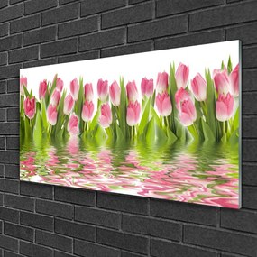 Obraz na skle Tulipány Rostlina Příroda 120x60 cm