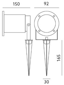 LED Venkovní svítidlo BLAKE 2 GU10/6W/230V IP65