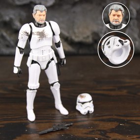 Pohyblivá akční figurka Star Wars George Lucas Stormtrooper Battle Varianta: George (Battle) - helma nelze nasadit