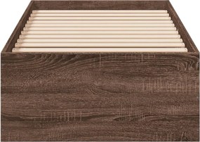 Rám postele hnědý dub 100 x 200 cm kompozitní dřevo 3281055