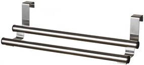 BISK Erga OVER-DOOR, dvouřadý držák na ručníky na zavěšení 305x170x70mm, chromová, ERG-06361