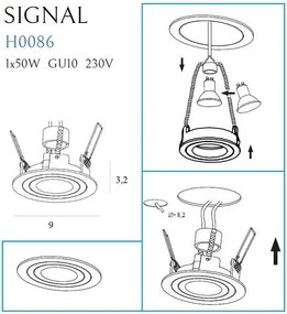 Maxlight H0086 SIGNAL I Zápustné svítidlo, černé