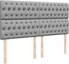 Box spring postel s matrací světle šedá 180 x 200 cm textil 3291754