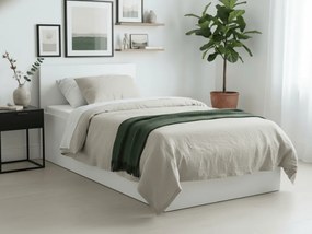Postel SOFIA 90 x 200 cm, bílá Matrace: Matrace Deluxe 10 cm, Rošt: Bez roštu