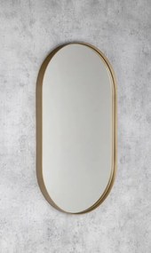 Sapho, PUNO zrcadlo v kovovém rámu 40x70cm, zlatá mat, ORT470