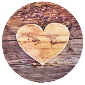 Dezertní talíř dřevěné srdce Wooden heart - 19*19*2cm
