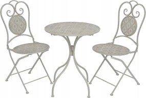 Fionshop 264015259 3dílný bistro set ocelový šedý