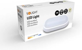 LED venkovní osvětlení oválné Solight WO744, 13W, 910lm, 4000K, IP54, 21cm