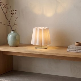 Japandi stolní lampa béžová s látkovým stínidlem 22cm - Jenni