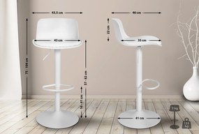 Sada 4 barových židlí Almada umělá kůže – bílá