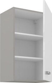 BIANCA sb | horní skříňka 45 G-72 1F policová | 45 cm | světle šedá/bílá lesk