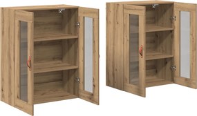 Nástěnné skříně 2 ks Artisanový dub 69,5 x 34 x 90 cm 3334300