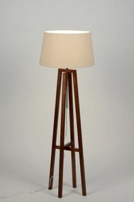 Stojací designová lampa Paola Taupe and Brown