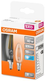 OSRAM Classic B LED žárovka E14 4W 4.000K čirá 2ks