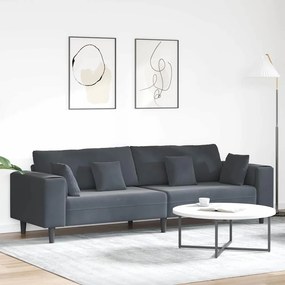 Pohovka Tmavě šedá 250 x 77 x 76 cm samet 3335154
