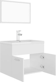 Set koupelnového nábytku bílý kompozitní dřevo 3071315
