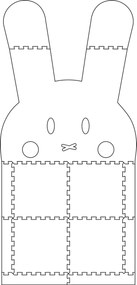 Vylen Designová puzzle podlaha Zajíc  Bílá