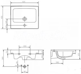 Cersanit - SET B108 Crea skříňka + Crea 50 umyvadlo, Šedá, S801-282