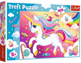 16386 Dětské puzzle - Pink unicorn - 100ks