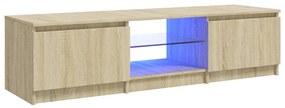 vidaXL Marketos TV skříňka s LED osvětlením dub sonoma 140 x 40 x 36 cm