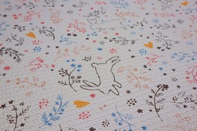 Little gem. carpets Dětský pěnový koberec Sweet little rabbit – na ven i na doma - 100x140 cm