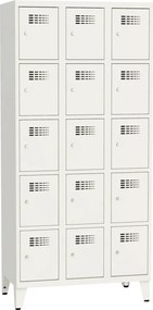 MALOW Šatní skříň dělená Sus 335 W šířka 900 mm [světle šedá, světle modrá, cylindrický zámek]