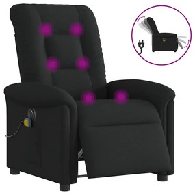 Elektrické masážní polohovací křeslo černé textil 3303246