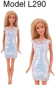 Oblečky pro panenku Barbie - lesklé party šaty s flitry Varianta: model L290