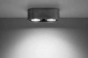 Stropní bodové svítidlo SOLLUX Basic 2 GU10 2x40W bez zdroje SL.0882 beton