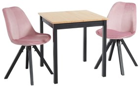 UNV Sada 2 růžových jídelních židlí Essentials Dima