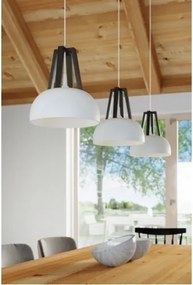 Závěsné svítidlo Sollux SL.0387 E27 60W bílá/černá