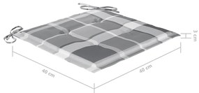 vidaXL Marketos Skládací zahradní židle s poduškami 4 ks masivní teak