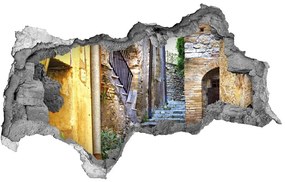 Wallmuralia Fototapeta díra na zeď 3D Romantická ulička 95x73 cm