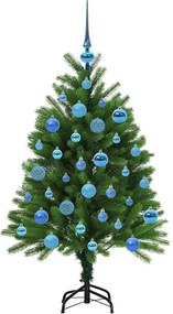 Vánoční stromeček s 150 LED diodami s stojanem Zelená 120 cm PE 3396316