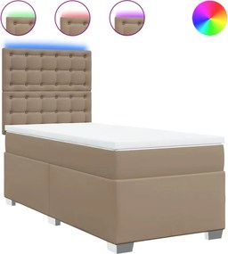 Box spring postel s matrací cappuccino 90x200 cm umělá kůže 3293007