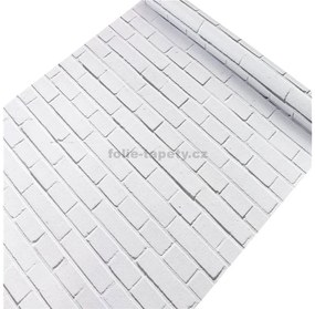 Wall Art Decor ® Samolepící fólie cihla bílá II. 45 cm x 10 m