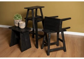 Dřevěná hnědá stolička Piperel – 42x28x43 cm