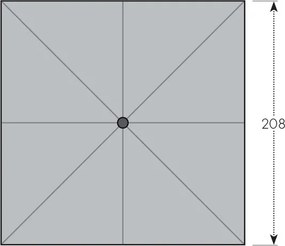 Derby BASIC PUSH UP 210 x 210 cm béžová