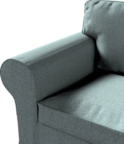 Potah na křeslo IKEA Ektorp barva modrá látka pletený vzor