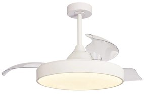 Mantra 8752 Alaska, rozvinovací ventilátor se svítidlem a dálk. ovladačem, LED 50W 2700-5000K, bílá, průměr 50/106cm