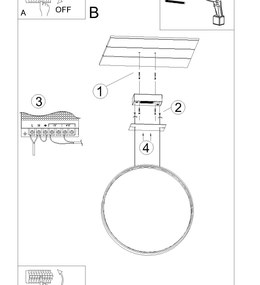 Lustr RIO 55 zlatá LED 3000K