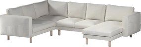 Potah na pohovku IKEA Norsborg rohová, 5-místná se šezlongem barva šedá látka pletený vzor