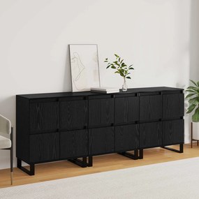 Servírovací skříň 3 ks Černý dub 60 x 35 x 70 cm 3394577